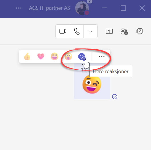 Slik bruker du de nye Emojiene i Teams Slik bruker du de nye Emojiene i Teams